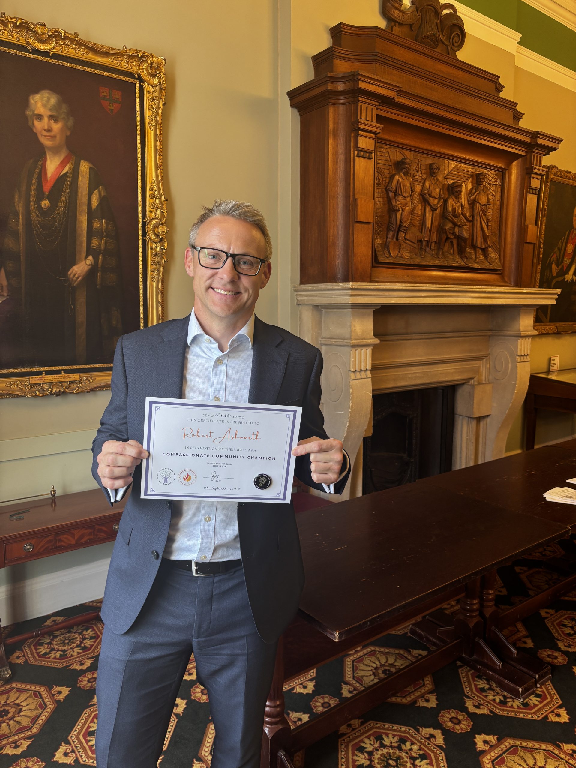 Robert Ashworth awarded ‘Compassionate Community Champion’ - Thompson ...